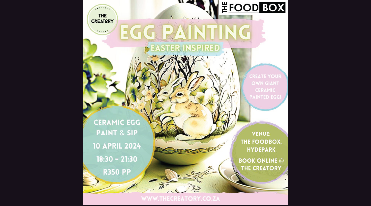 Ceramic Egg Paint & Sip - The Creatory | Venturo